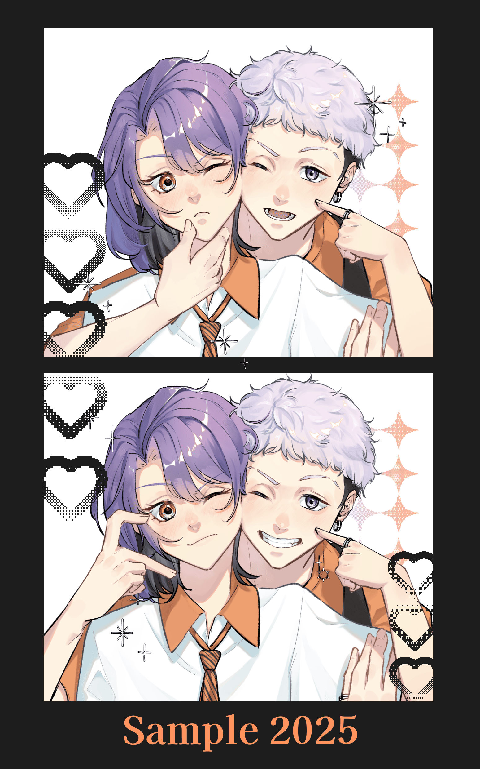 貼貼臉頭貼模板 - 夜季 | Clibo 同人委託平台