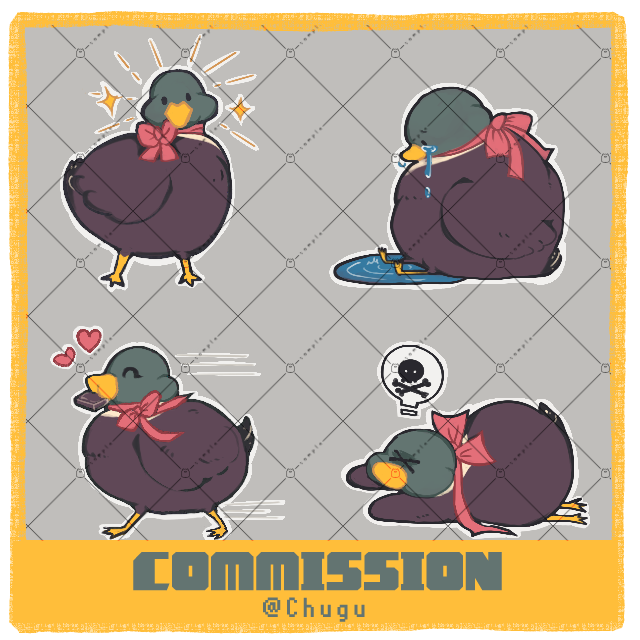 【可商業】LINE/直播貼圖組包 - GU咕咕 | Clibo 同人委託平台