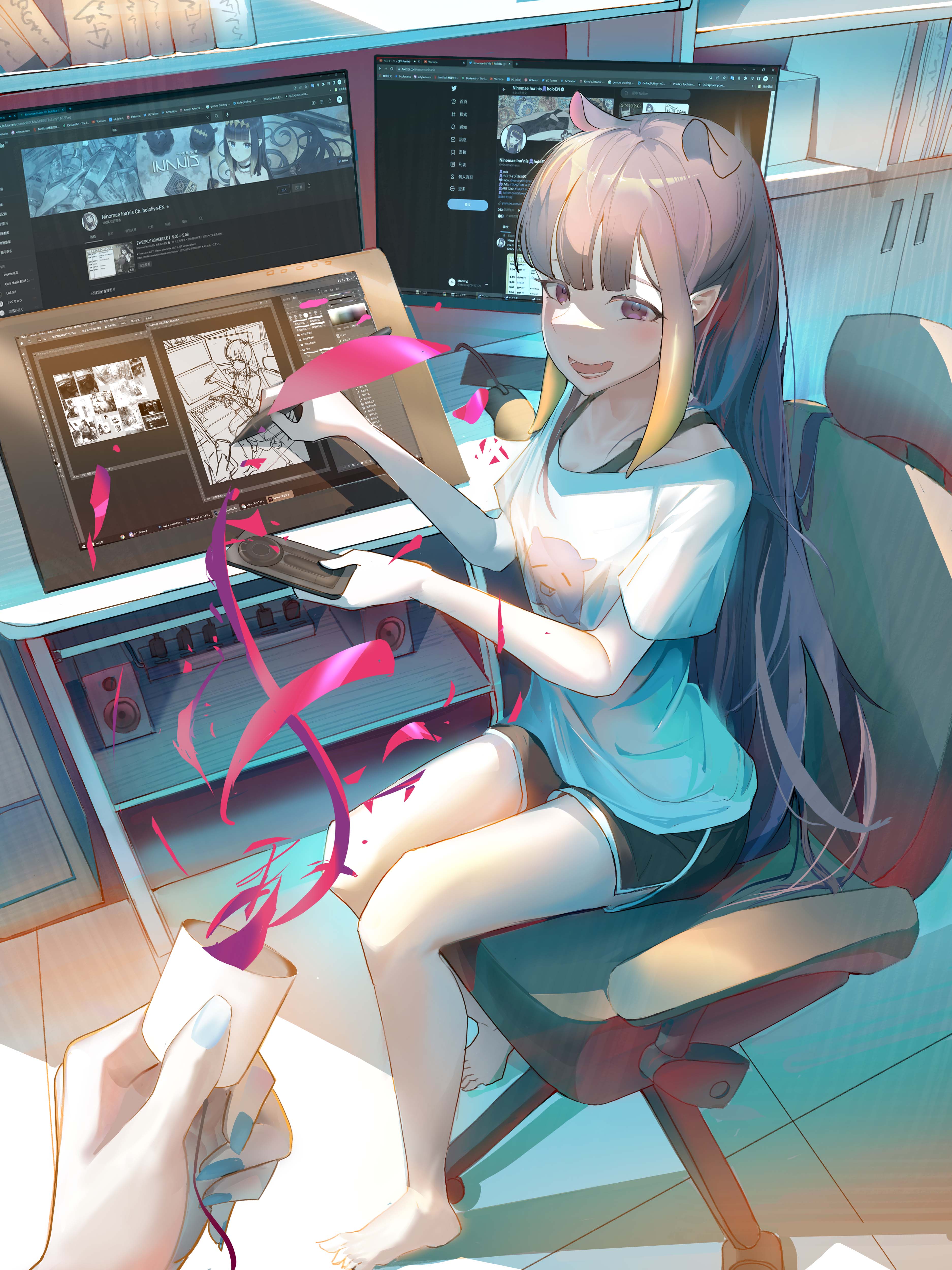 全身、半身帶景插圖 - MG Morning | Clibo 同人委託平台